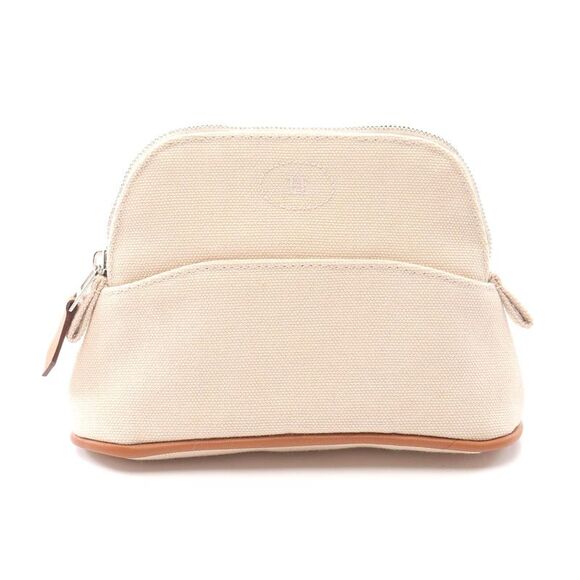 Hermès | Bags | Hermes Canvas Leather Bolide Pouch 5 Mini | Poshmark